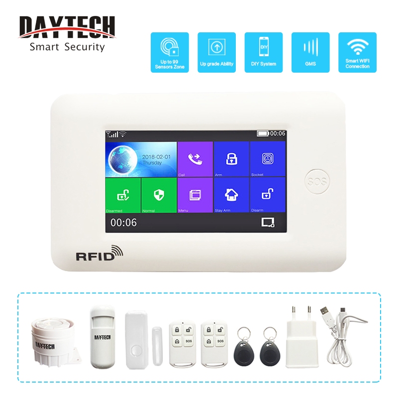 Daytech TUYA ชุดอุปกรณ์รักษาความปลอดภัยในบ้านอัจฉริยะ พร้อมรีโมท เชื่อมต่อผ่าน WiFi/GSM TA03 ...
