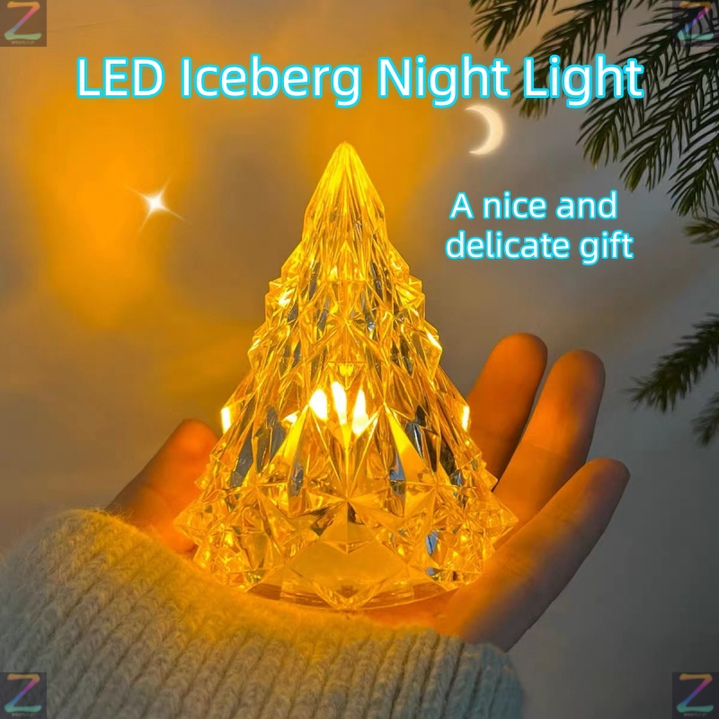 Led Iceberg Night Light คริสต์มาสประณีตตกแต่งข้างเตียง Ambiance ของขวัญ ...