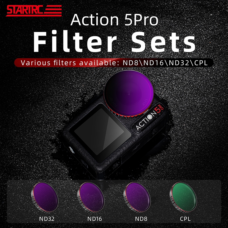 สําหรับ DJI Action 5 Pro Sport Camera ND Filter Set อุปกรณ์เสริมสําหรับ ...