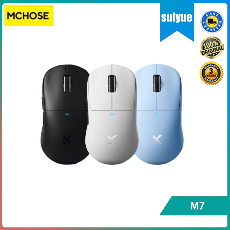 Mchose M7 Mouse e-sports สามโหมด Pro บลูทูธไร้สาย PAW3395 สํานักงาน ...