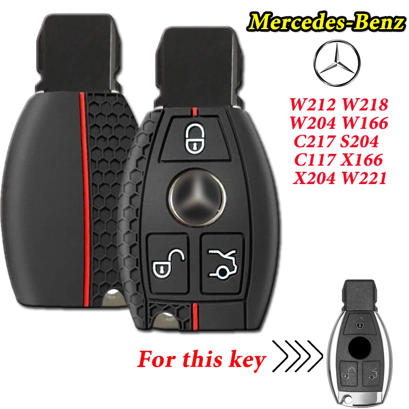 ซิลิโคนรถ Remote Key สําหรับ Mercedes-Benz W212 W218 W204 W166 C217 ...