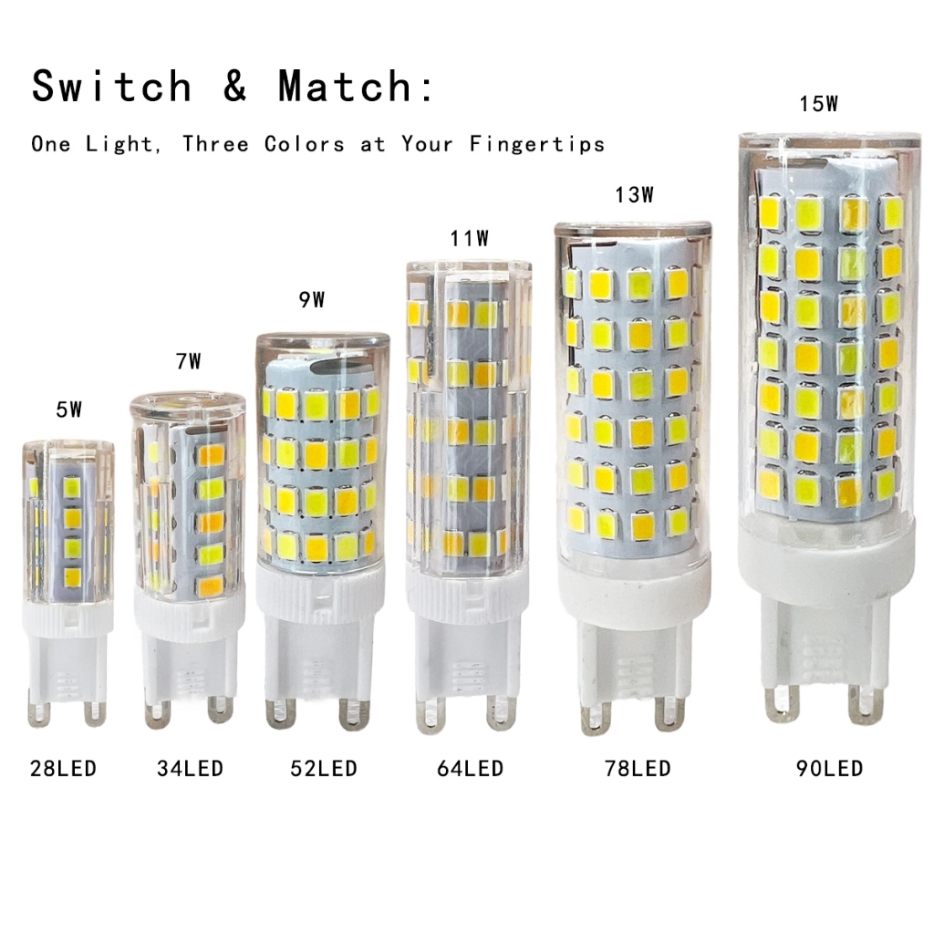 Mini G9 Led หลอดไฟข้าวโพดไม่มีการสั่นไหว 28/34/52/64/78/90leds ตกแต่ง ...