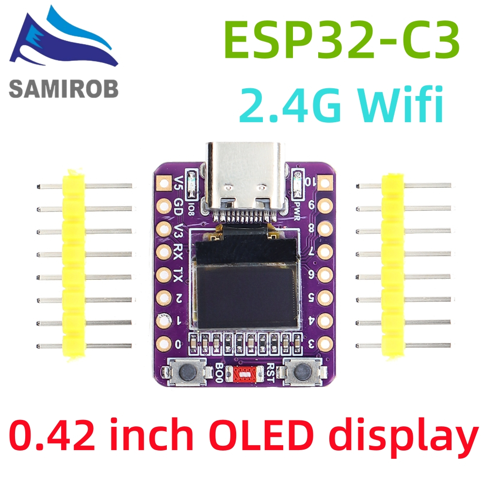 Esp32-c3 บอร์ดพัฒนา OLED เสาอากาศเซรามิก ESP32 บอร์ดพัฒนา supermini wifi บลูทูธ หน้าจอ 0.42 นิ้ว ...