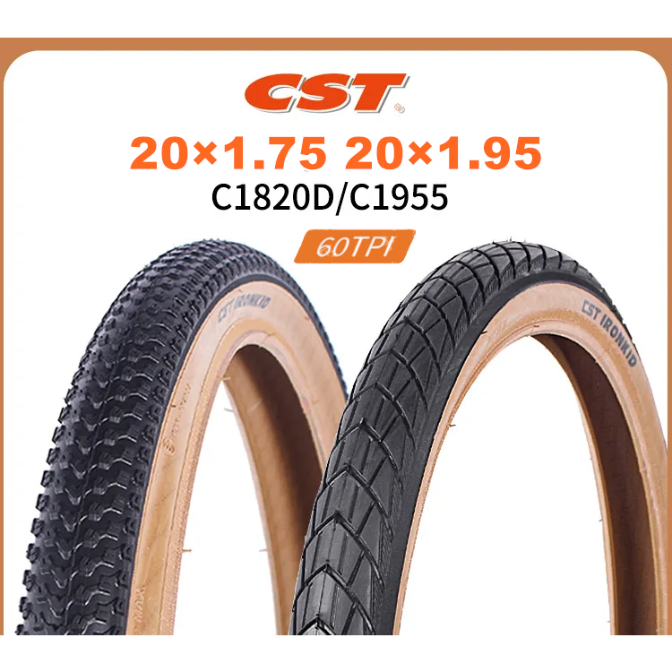 CST 20 นิ้วยางจักรยาน 406 20X1.75 20X1.95 สีน้ําตาลผิวขอบ retro จักรยาน ...