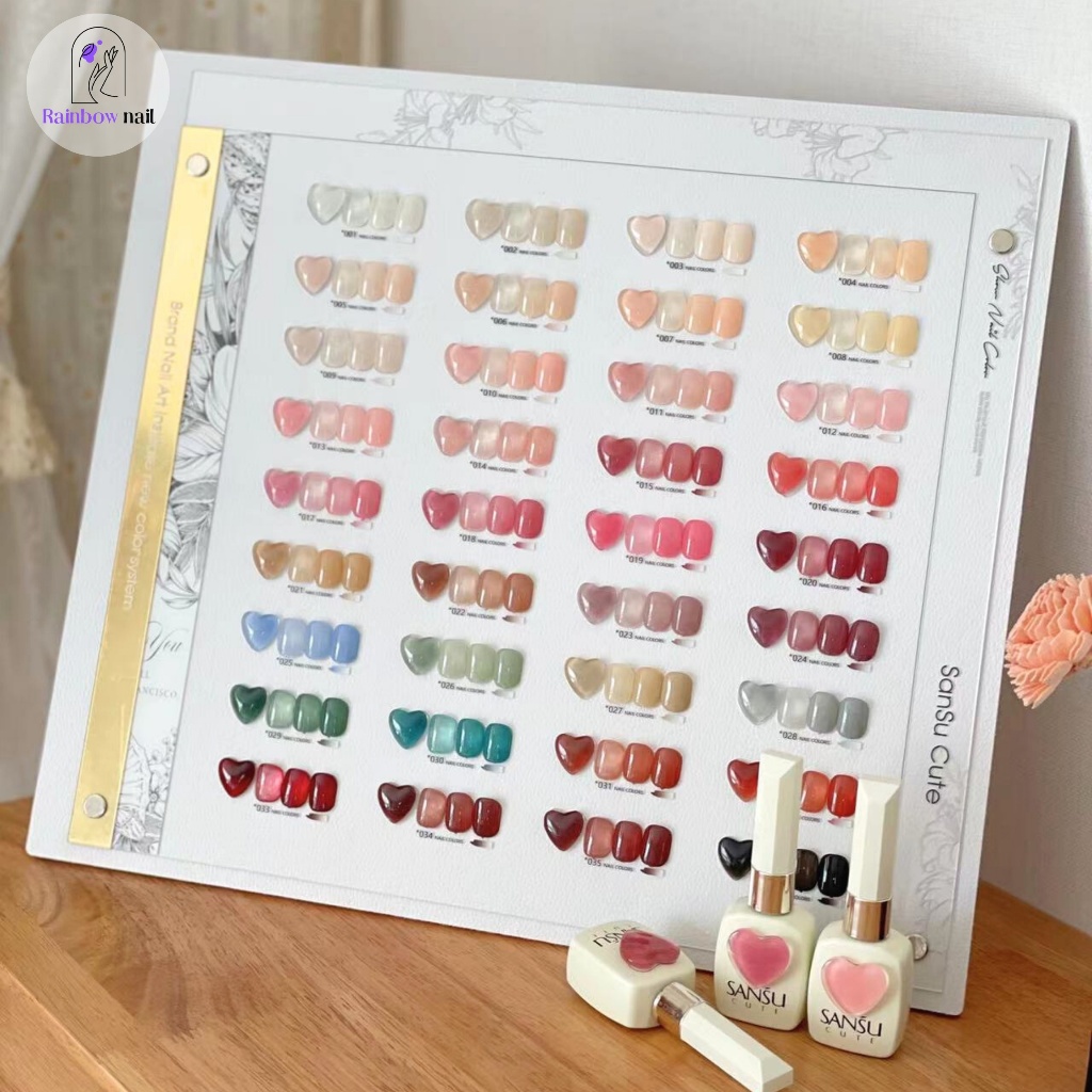 Sansu 36สี Ice Permeable Water Feel สีนู้ดยาทาเล็บกาวร้านเล็บทุ่มเททั้ง ...
