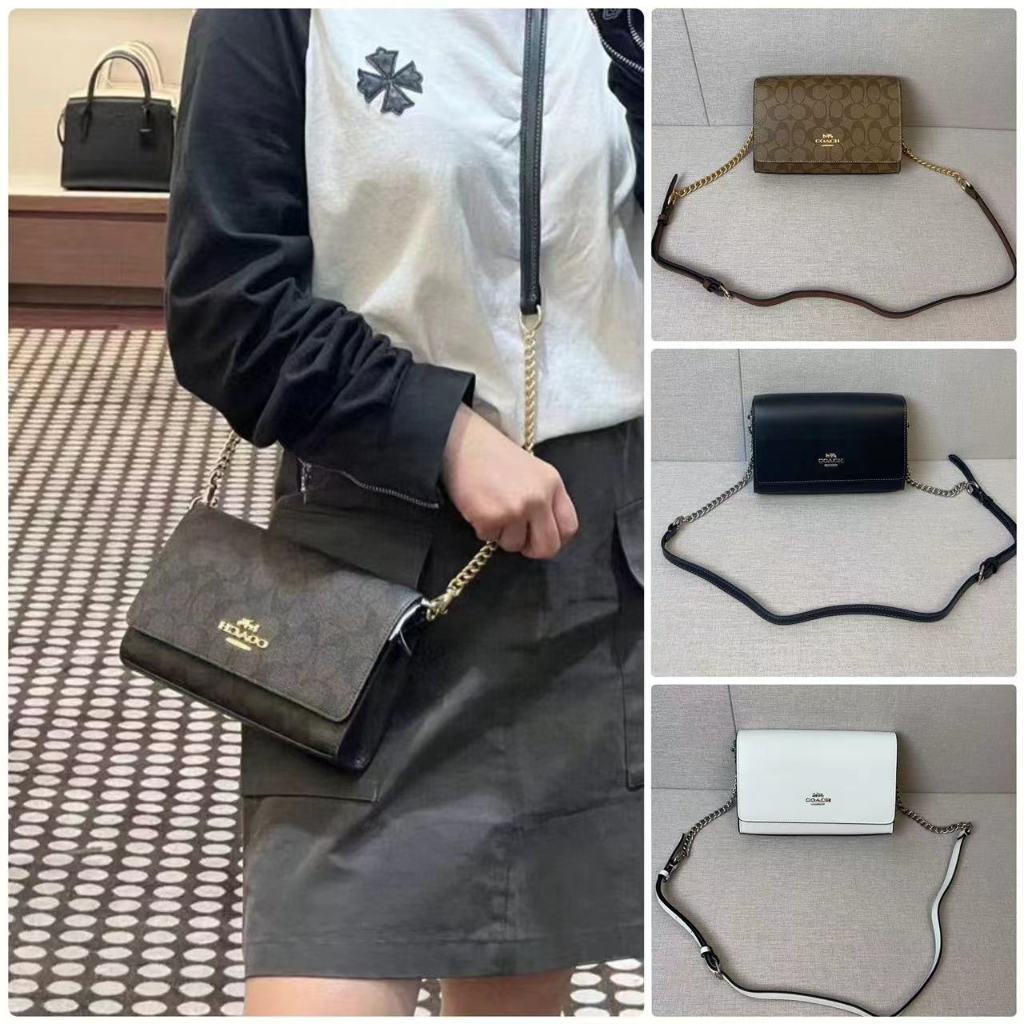 ของแท้ 100% COACH หญิงกระเป๋าพิมพ์ไหล่ Crossbody Chainกระเป๋าสุภาพสตรี ...