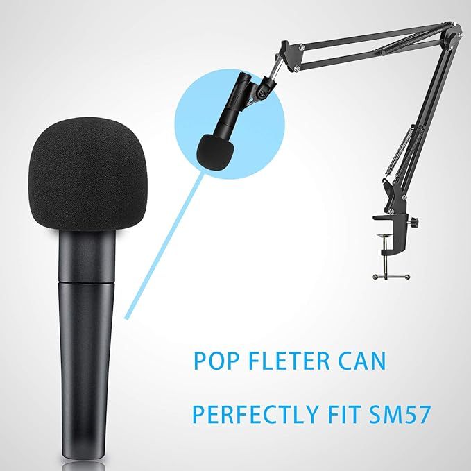 Sm57 ขาตั้งไมโครโฟนพร้อม Pop Filter - ขาตั้งไมโครโฟน Boom Arm Stand ...