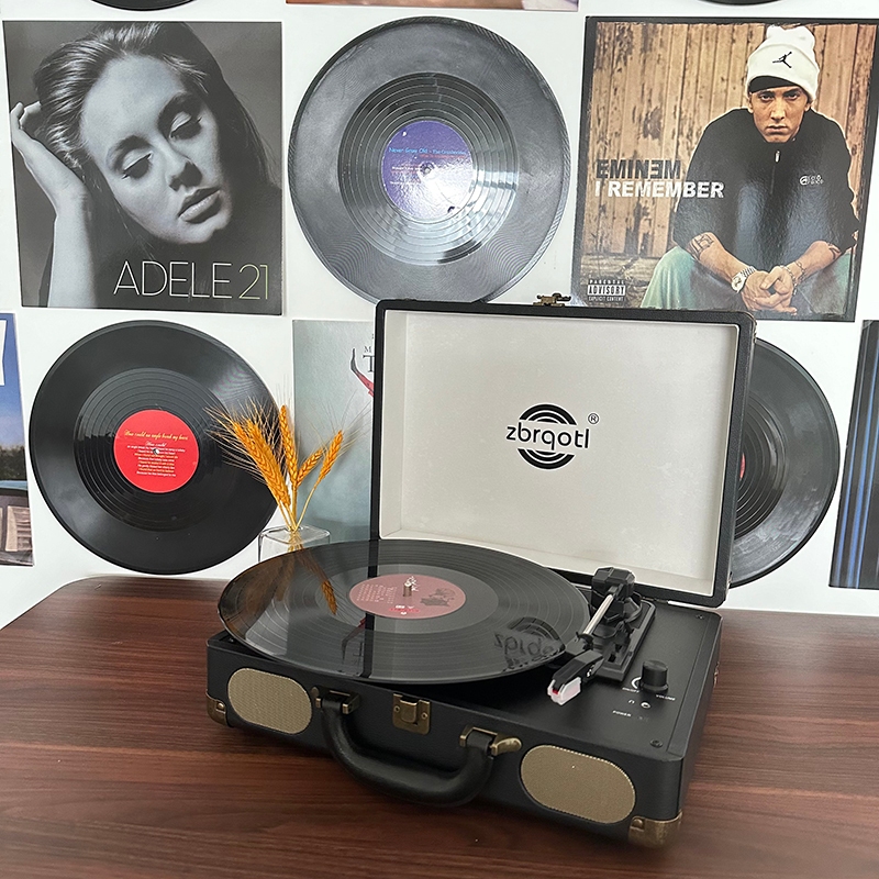 Middix Turntable เครื่องเล่นแผ่นเสียงไวนิลลําโพงบลูทูธแบบพกพาเครื่อง ...