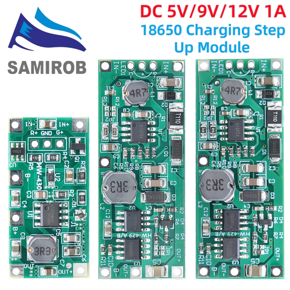 Dc 5V 9V 12V ชาร์จ Step Up Booster โมดูลสําหรับ 18650 แบตเตอรี่ลิเธียม ...