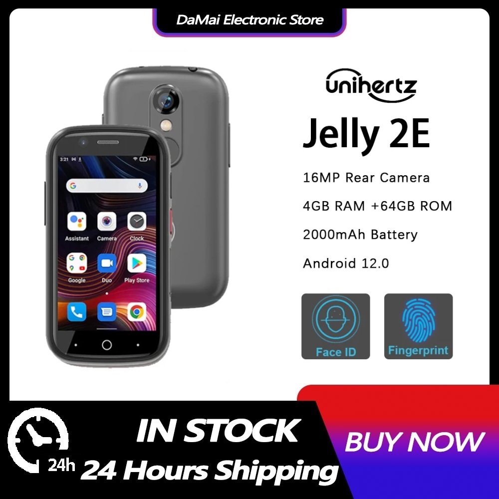 Unihertz Jelly 2E 4G มินิสมาร์ทโฟน Android 12 3 "จอแสดงผล HD 4GB + 64GB 2000mAh VoLTE HD Vioce ...