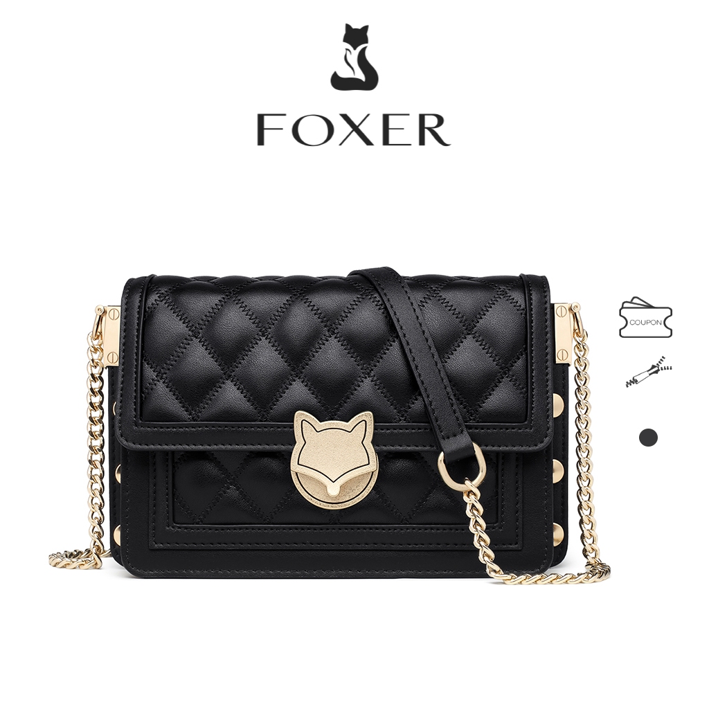 FOXER กระเป๋าหนังทรงสี่เหลี่ยมใบเล็กแฟชั่นสตรี | Shopee Thailand