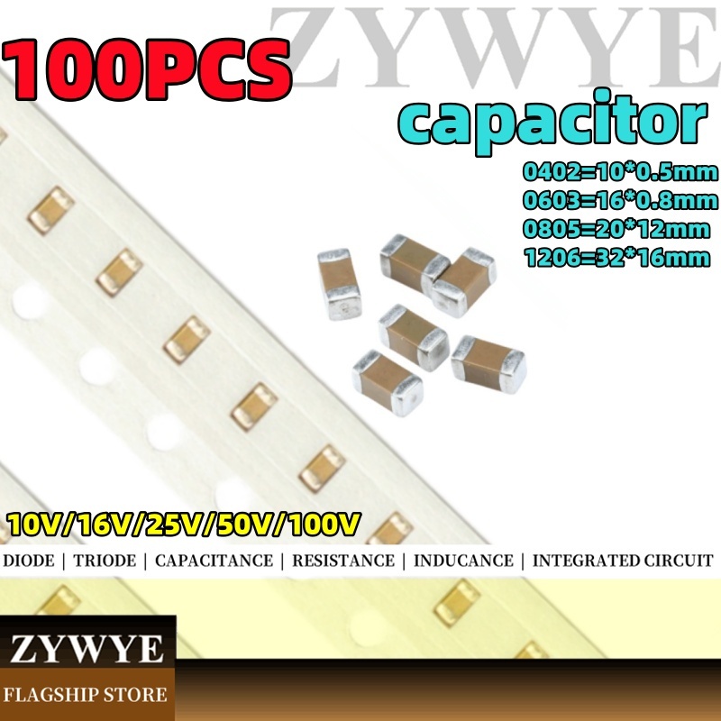 100pcs ตัวเก็บประจุ 0402 0603 0805 1206 ชิปตัวเก็บประจุ 12PF 15P 30PF ...