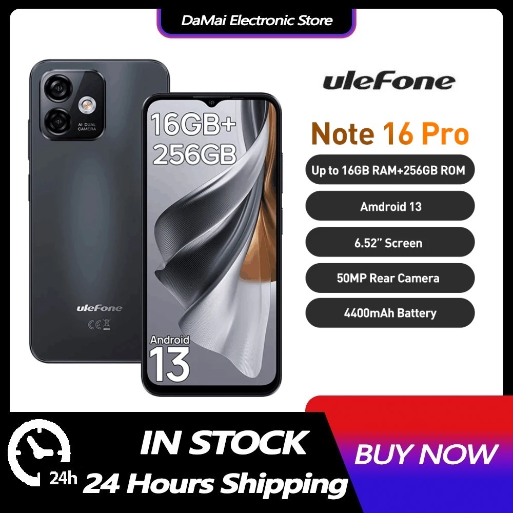 Ulefone Note 16 Pro สมาร์ทโฟน 8GB 256GB ROM Android 13 Global Version ...