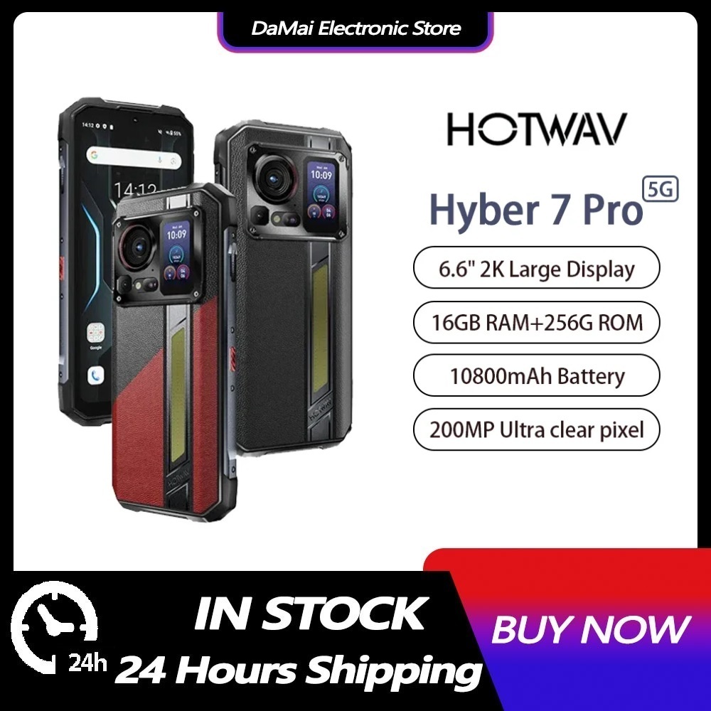 Hotwav Hyper 7 Pro โทรศัพท์ที่ทนทานขนาด 7050 5G 200MP Android 14 6.6 ...