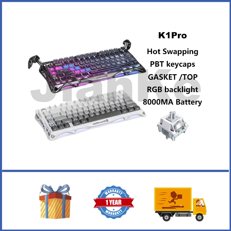 Gravastar K1Pro คีย์บอร์ดไร้สาย 75% Hot swappable RGB GASKET/TOP คีย์บอร์ดเกมแบบกําหนดเอง ...