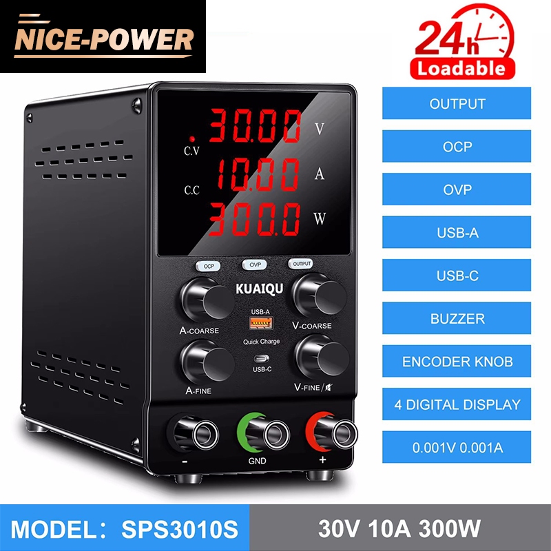 Nice-power USB DC Regulated Power Supply ปรับ 30V 10A Switching ห้องปฏิบัติการ Power Supplies ...