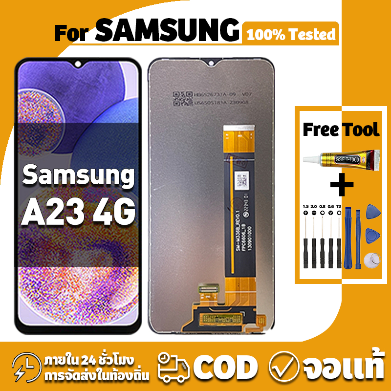 หน้าจอ ใช้ได้กับ Samsung A23 4G จอ+ทัช อะไหล่จอ หน้าจอจริง 100% LCD ...