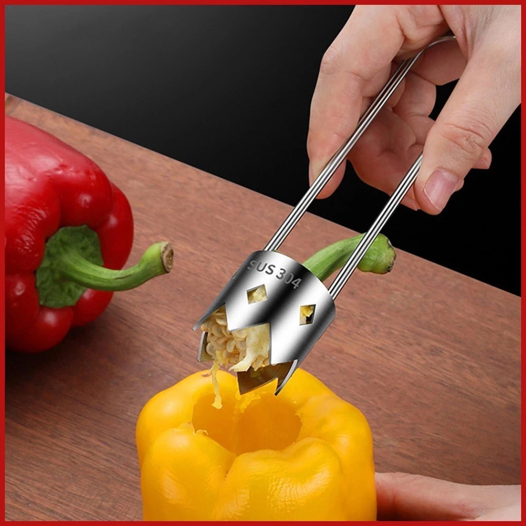 ผลไม้ Apple Pear Corer Remover เหล็ก Easy Twist Core Seed Remover ...