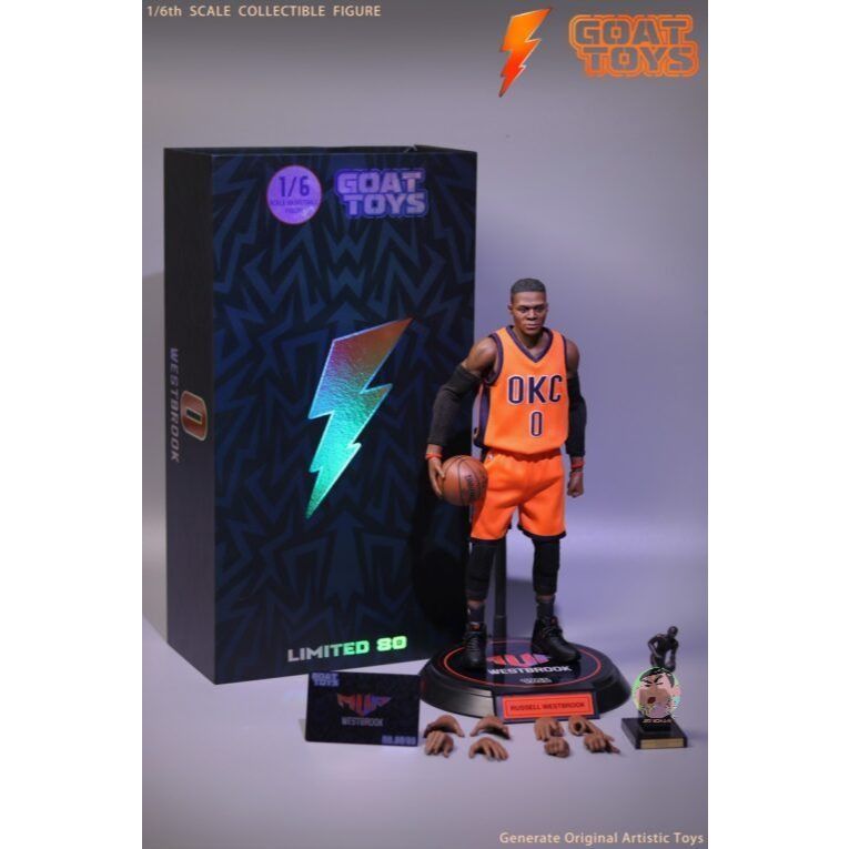 ของเล่นแพะ 1/6 NBA ที่ได้รับอนุญาต Russell Westbrook Action Figure ...