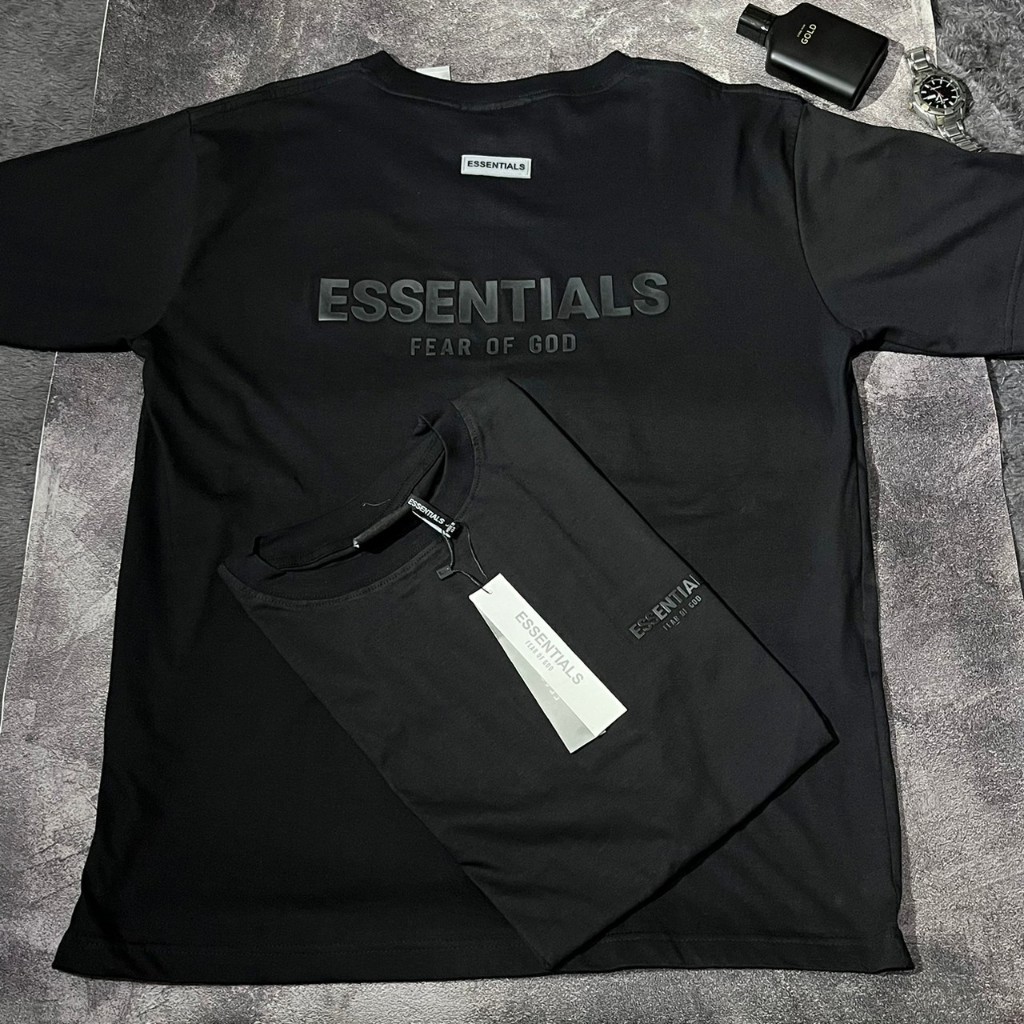 เสื้อยืด Essential FOG 3D ข้อความ 20s ยางนูนจัมโบ้ผู้ชายผู้หญิง ...