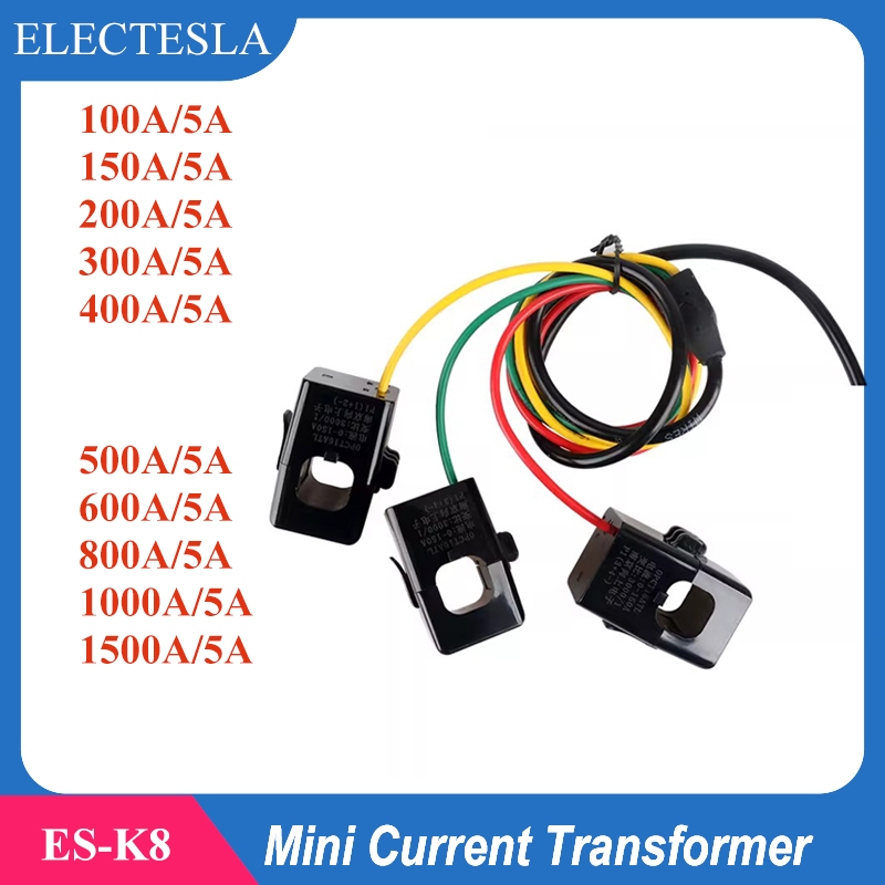 Split Core Current Transformer Ac Current Sensor ขนาดหน้าต่าง 16mm 24mm 36mm Clamp On Ct