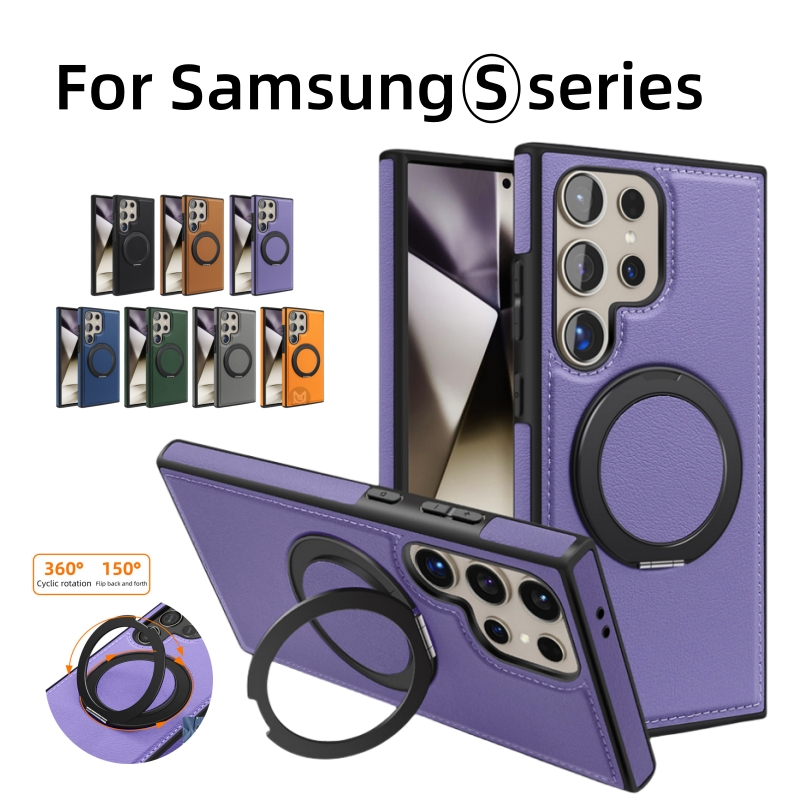 ปลอกสําหรับ Samsung Galaxy S25 S24 S23 S22 Ultra S24 S23 Plus S24FE 360 หมุนหรูหราแม่เหล็กแหวน ...