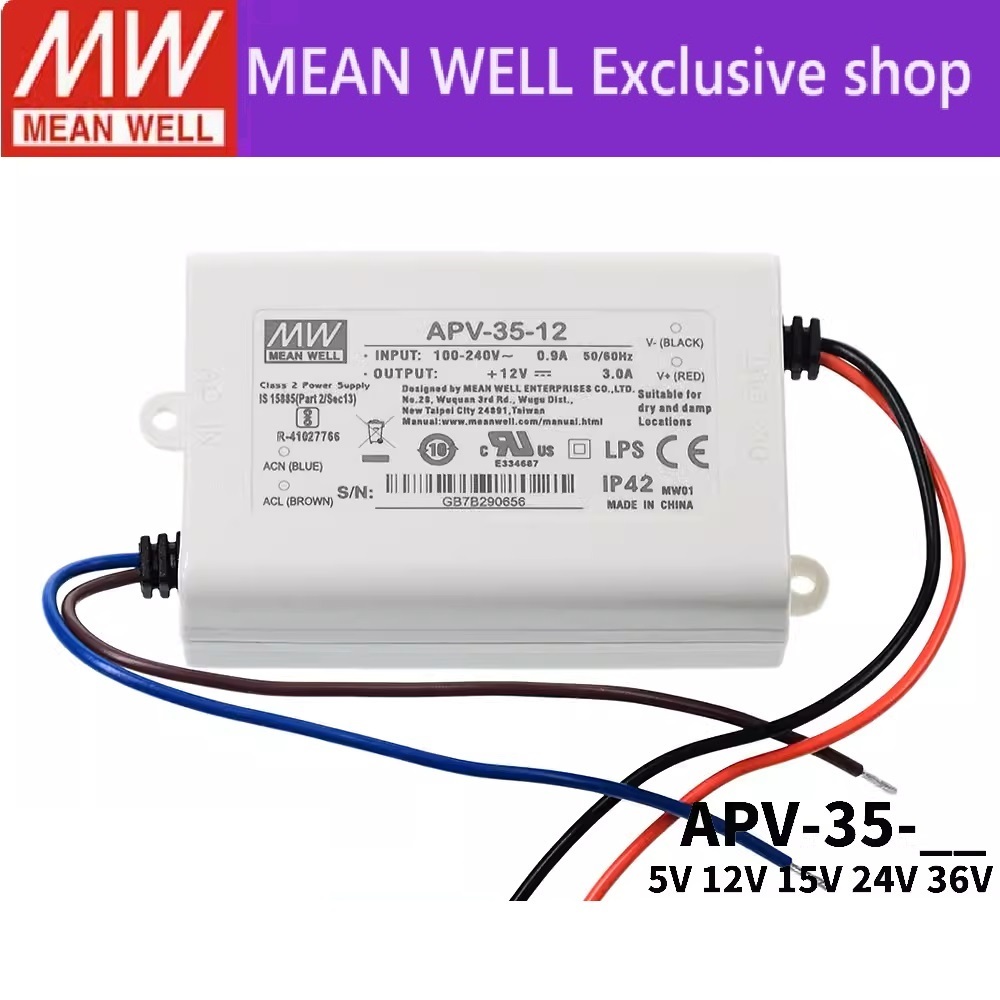 Mean WELL APV-35-5 APV-35 35W แหล่งจ่ายไฟสลับเอาต์พุตเดี่ยว 5V 5A | Shopee Thailand