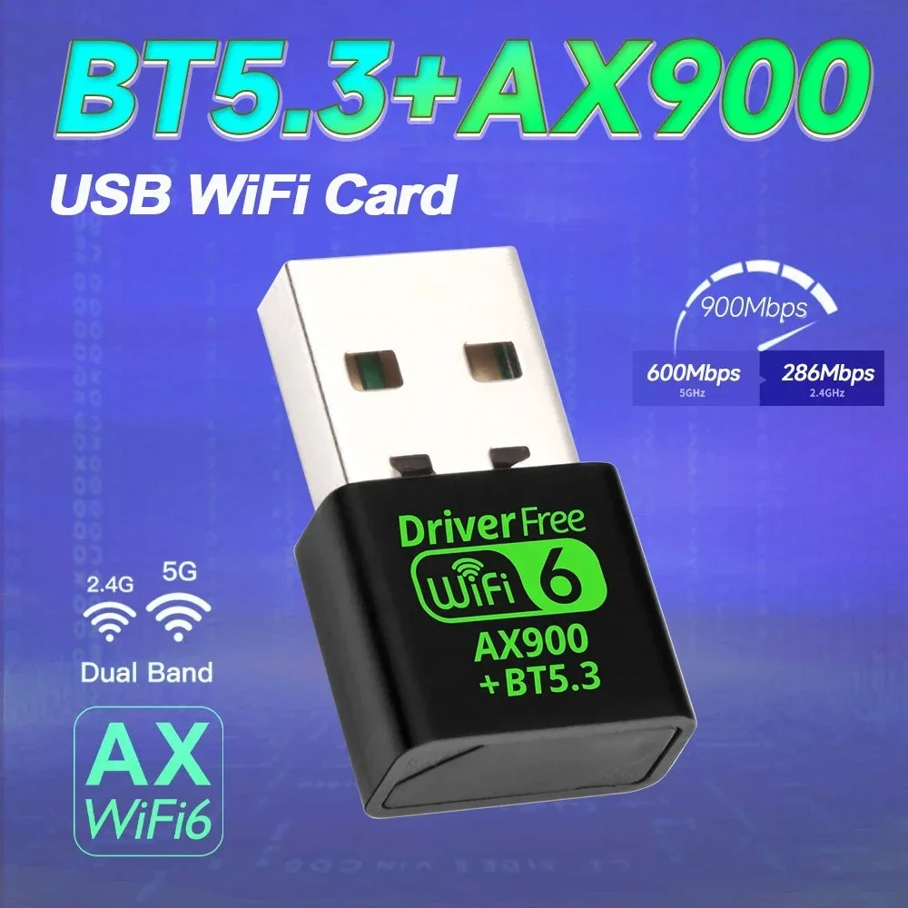 Ax900 USB WiFi 6 บลูทูธ 5.3 อะแดปเตอร์ 2in1 Dongle Dual Band 2.4G และ ...