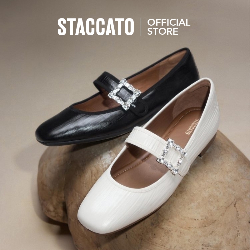 Staccato Mary Jane Ballet Flats รองเท้าแมรี่เจน ส้นแบน นิ้วเท้าเหลี่ยม ...