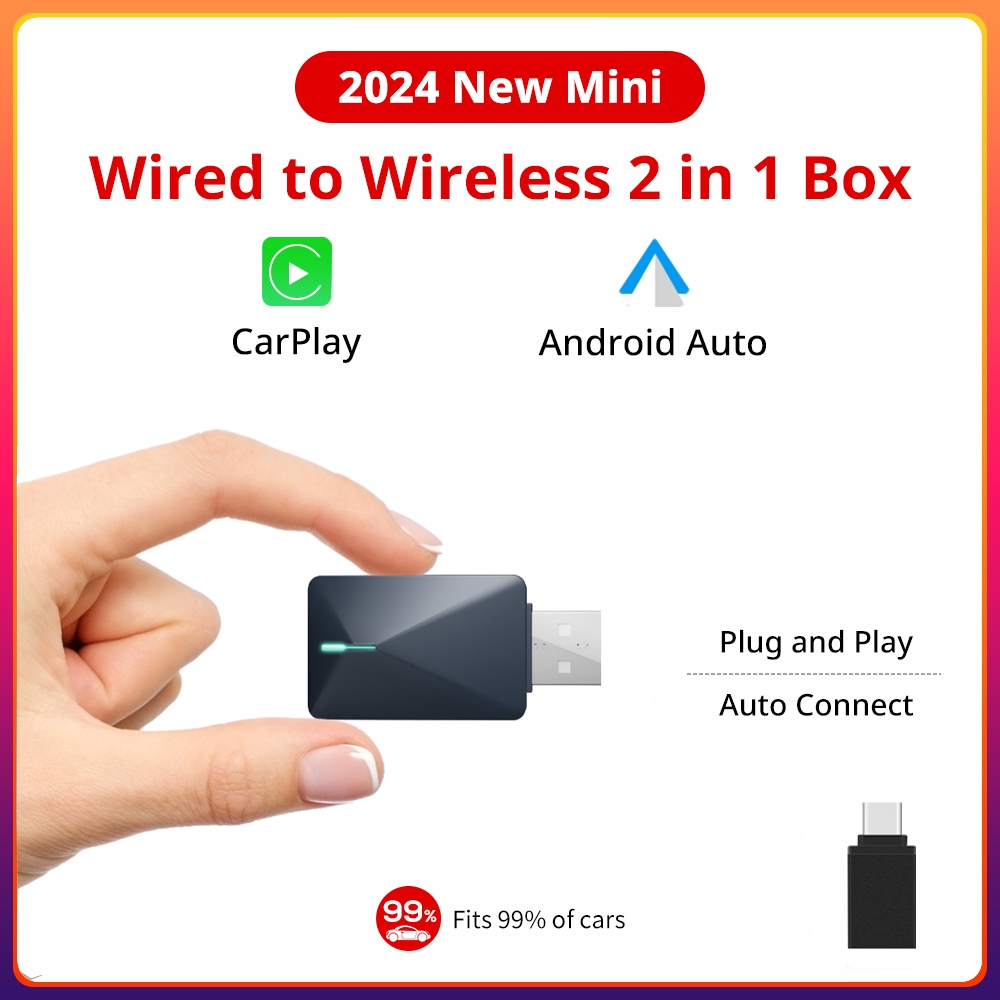 Xda Carplay Adapter Android Auto Wireless Adapt Mini Wired to Wireless ...