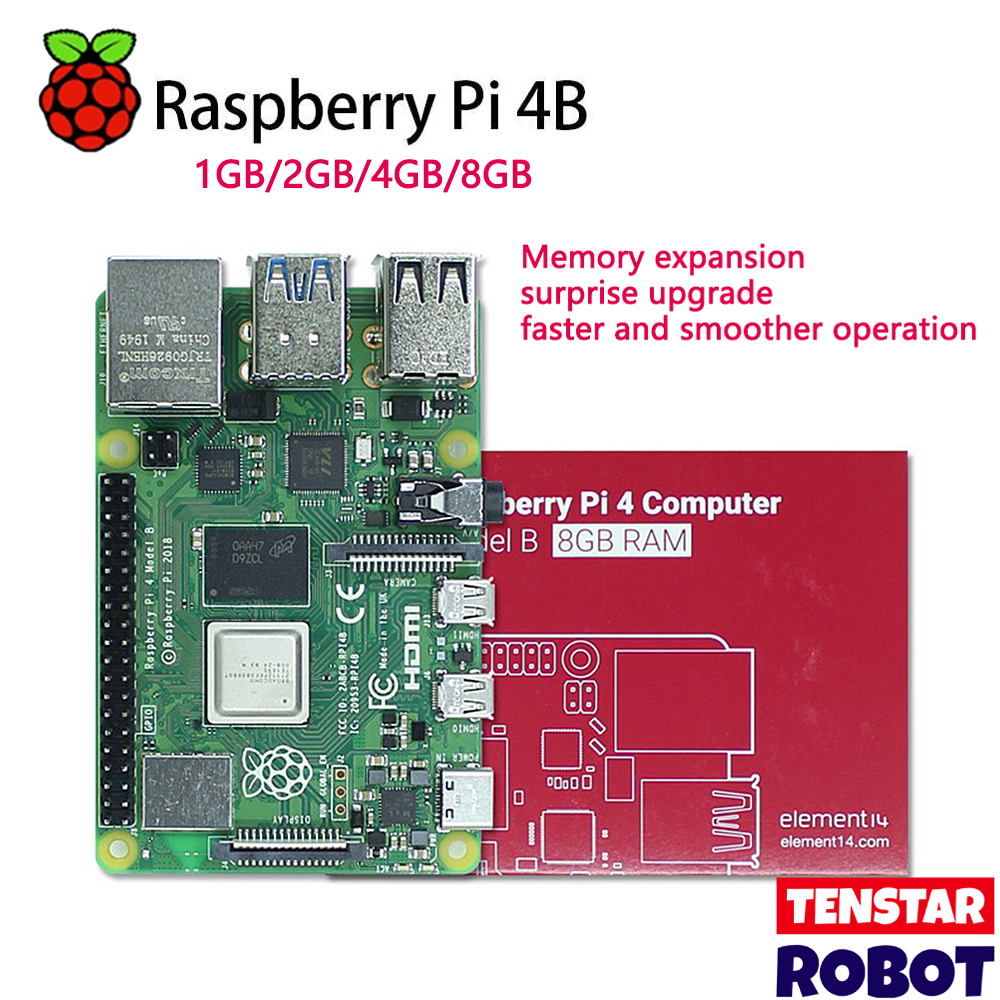 Raspberry Pi 4th Generation B-Type Raspberry Pi 4 4B 8GB 1GB 2GB 4GB บอร์ดพัฒนาการเขียนโปรแกรม ...
