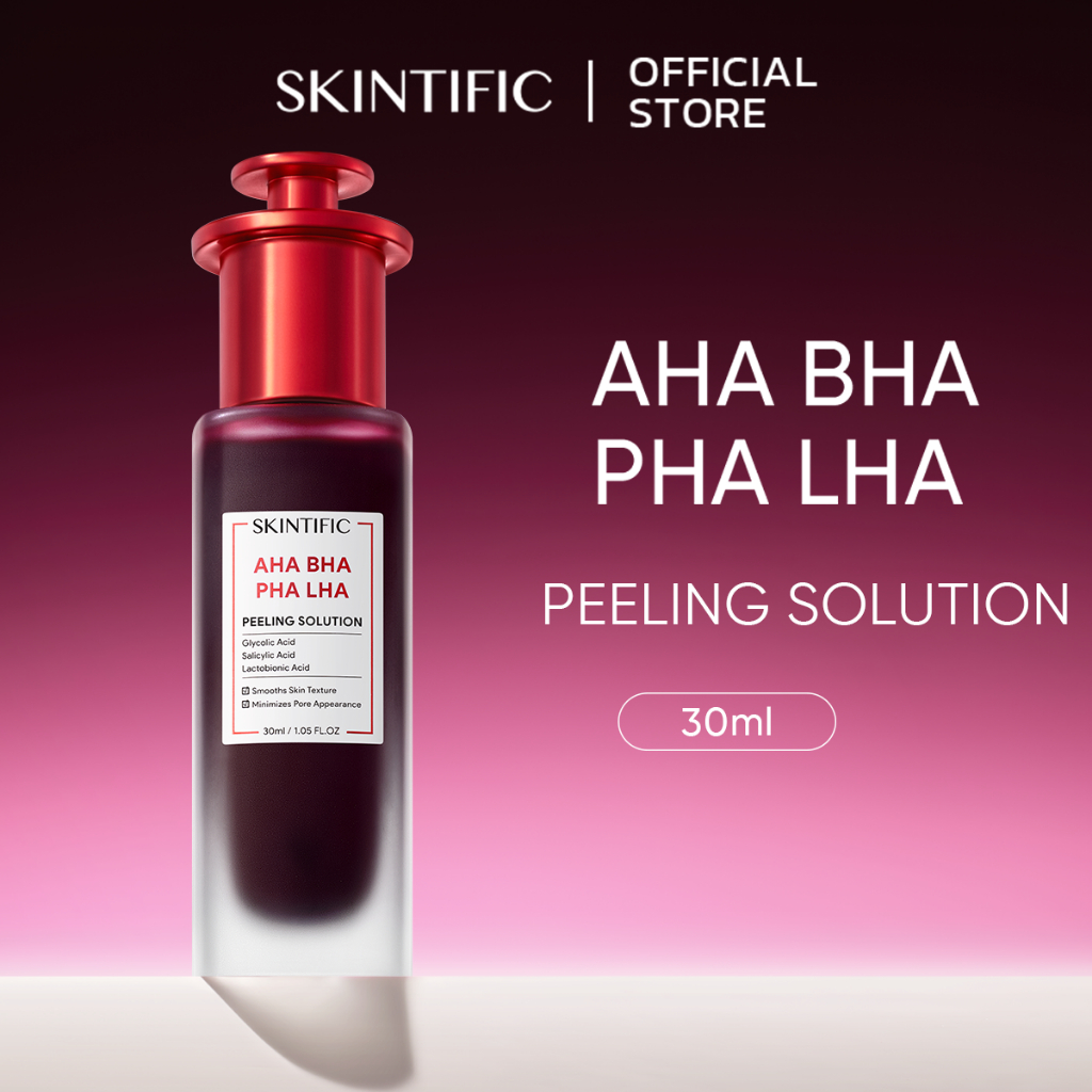 SKINTIFIC AHA BHA PHA LHA Peeling Solution 30ML เซรั่ม ผลัดเซลล์ผิวใน 60 วินาที เซรั่มเพื่อการ ...