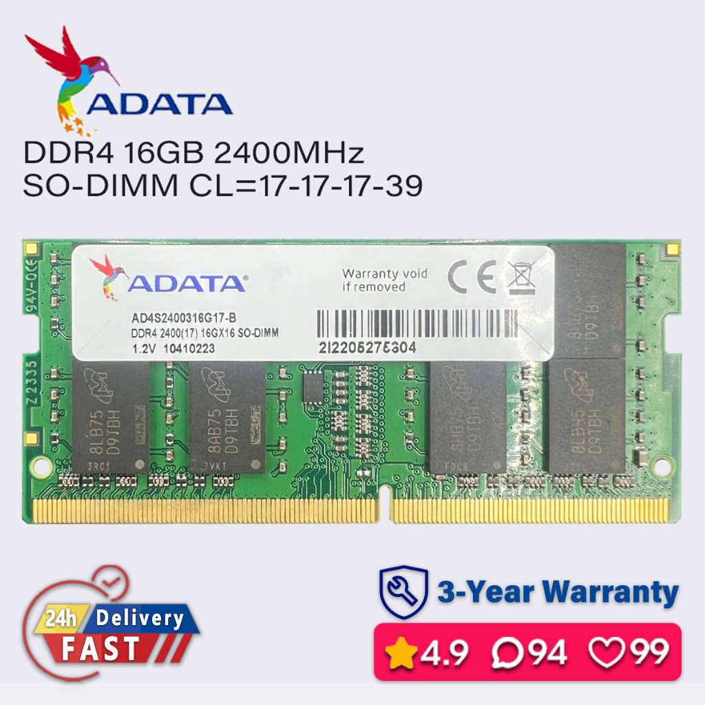 Adata 16gb 8gb 4gb 2400mhz ddr4 ram แล็ปท็อป sodimm หน่วยความจํา pc4 1.2v | Shopee Thailand