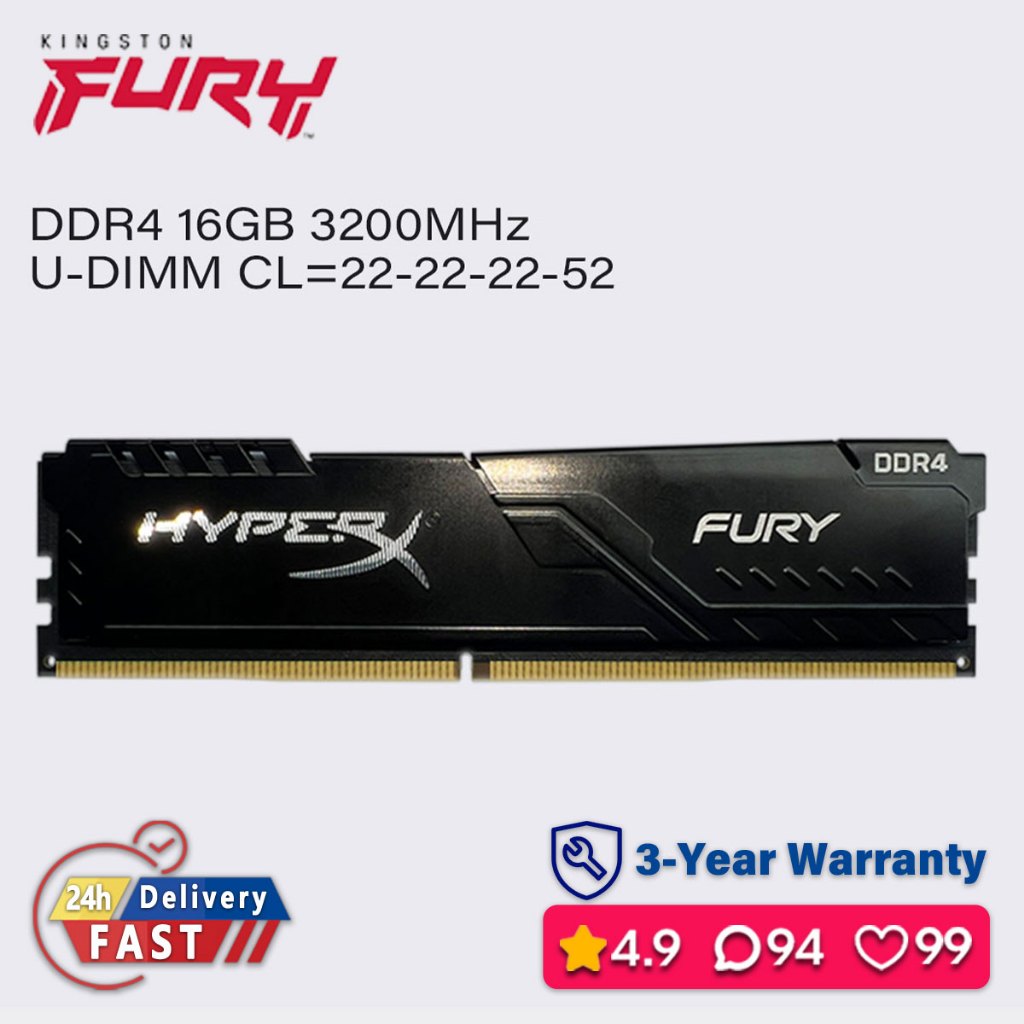 Kingston fury 16gb 8gb 3200mhz ddr4 hyperx PC ram หน่วยความจํา dimm ...