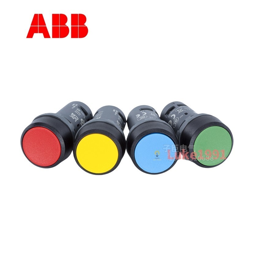 Abb สวิตช์ปุ่มกดแบบแบน CP1-10G-10R-10Y-10-01-11 ปุ่มกะทัดรัดรีเซ็ตตัวเอง | Shopee Thailand
