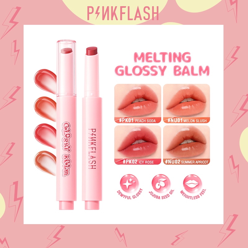 Pinkflash Melting Long-lasting Gloss Balm Dewyful Glossy Moisture ...