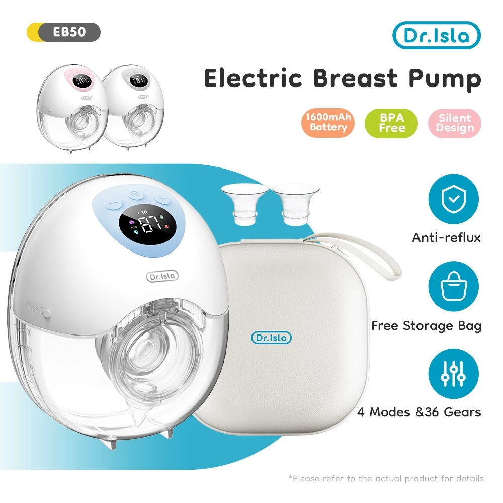 Dr.isla EB50 เครื่องปั๊มนมไฟฟ้า เครื่องปั๊มนม Wearable Breast Pump (4 ...