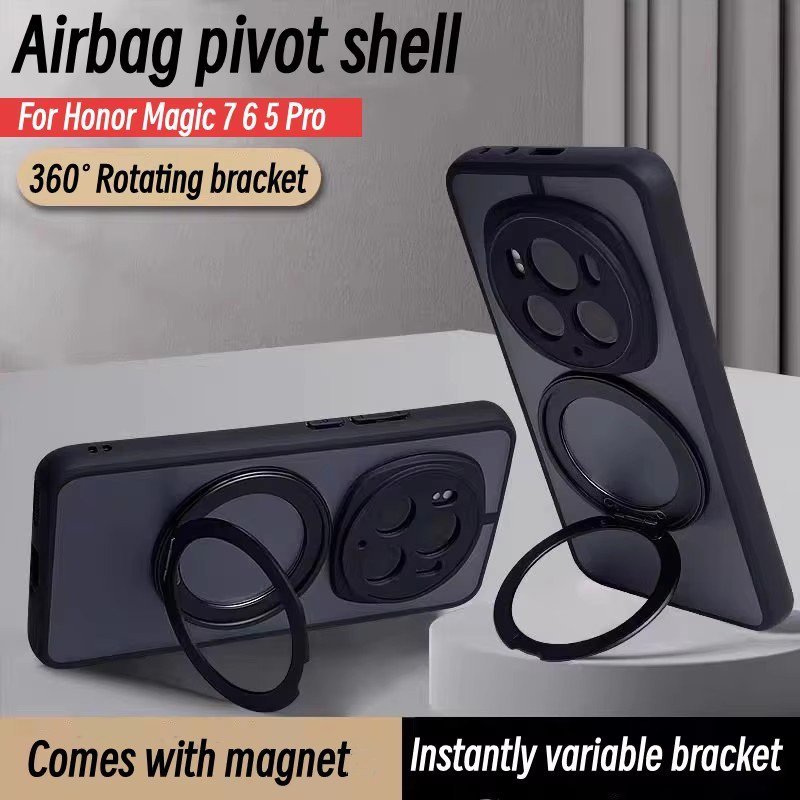 กันกระแทกอะคริลิคเคสโทรศัพท์สําหรับ Honor Magic 7 Pro mate 60 50 40 30 Hard Matte 360 แหวน ...