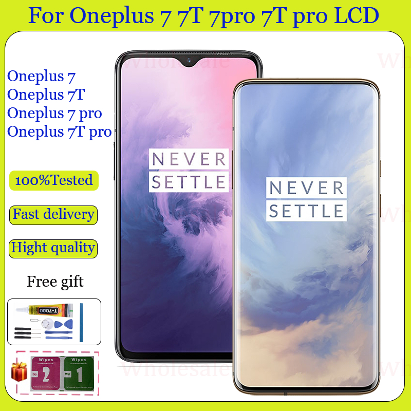 Original AMOLED สําหรับ Oneplus 7 7T 7 Pro 7T Pro จอแสดงผล LCD หน้าจอ ...