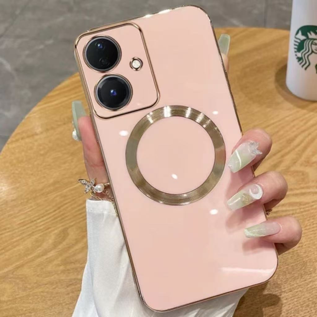 เคส Honor 90 lite X6B X5 Plus X9B 5G 90 X7B X8B X6A ขอบตรงแม่เหล็กแม่เหล็กดูดแหวนโทรศัพท์กรณี ...