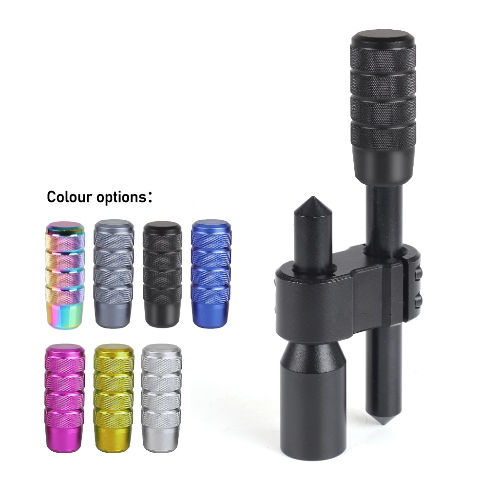 รถอลูมิเนียม H ประเภท Shift Knob Extension ปรับ Extender Gear Shifter ...