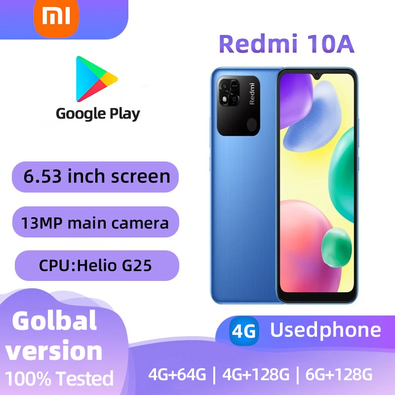 Redmi 10A(4G)สมาร์ทโฟนปลดล็อค 128GB All-Colors Good Condition โทรศัพท์ ...