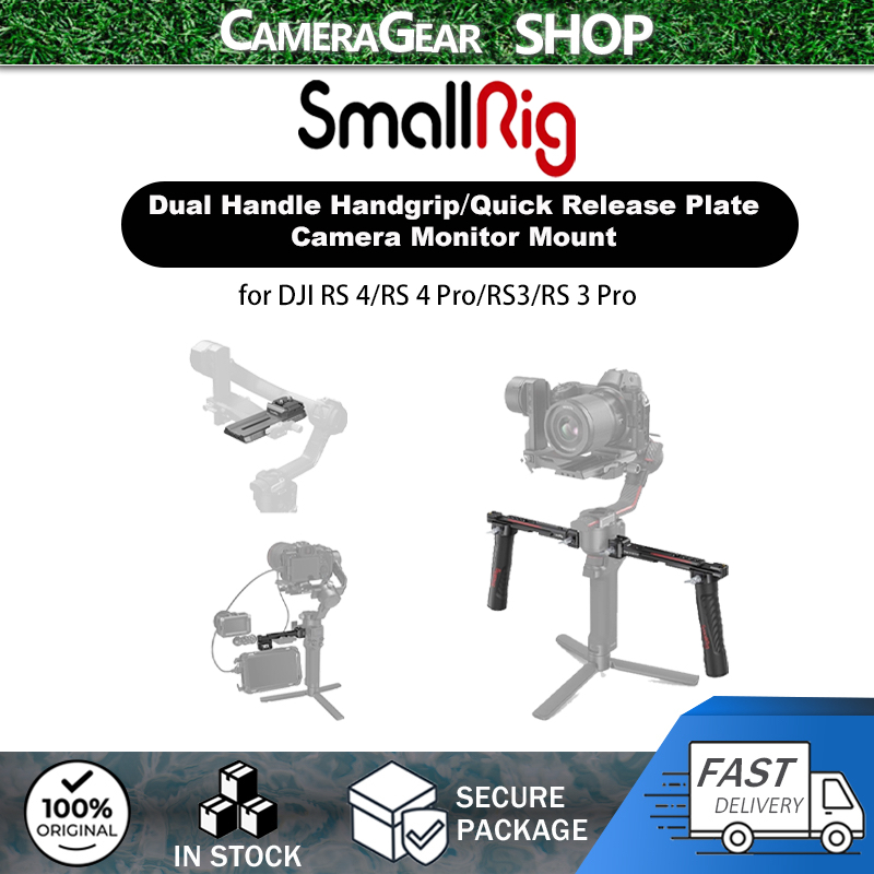 Smallrig Dual Handle Handgrip Quick Release แผ่นกล้อง Monitor Mount ...