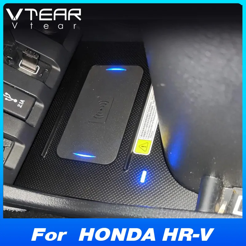 รถ QI Wireless Charger สําหรับ Honda VEZEL HRV XRV HR-V XR-V 2014-2021 อุปกรณ์เสริม 15w Fast ...