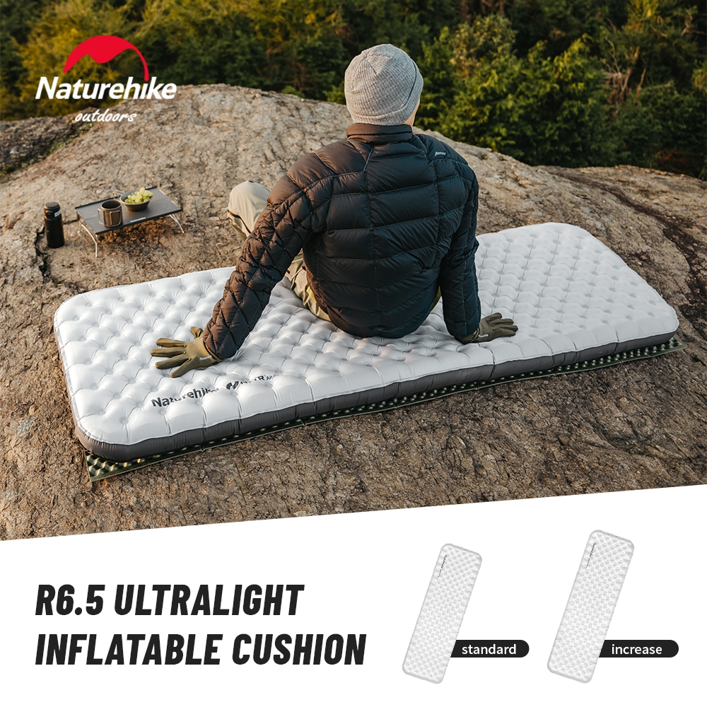 Naturehike 6.5 R ค่า Inflatable Mat 10 ซม.หนา Ultralight เต็นท์พับได้ Sleeping Pad Outdoor ...
