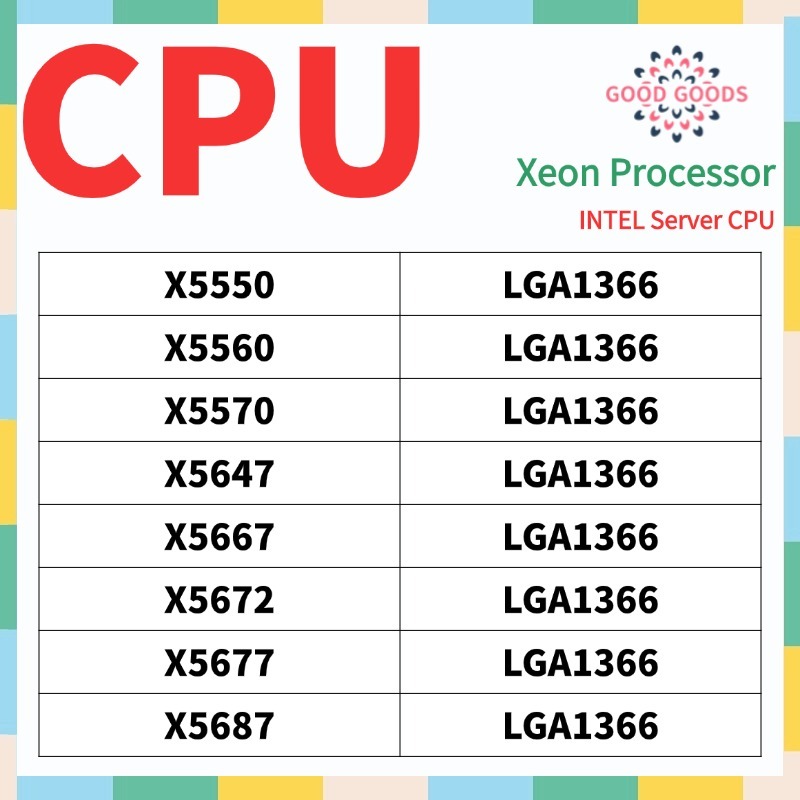 X5550 X5560 X5570 X5647 X5667 X5672 X5677 X5687 INTEL Xeon โปรเซสเซอร์ ...