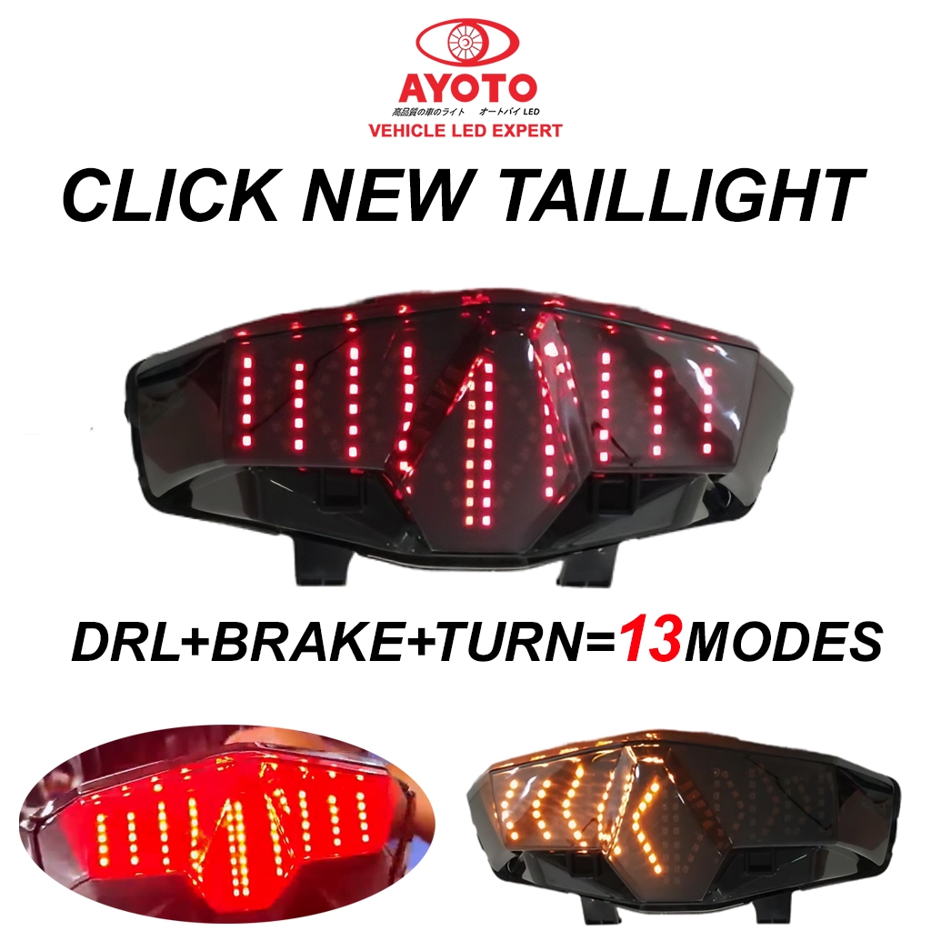 Ayoto CLICK V2/V3 LED รวมเบรกหยุดชุดไฟท้ายด้านหลัง | Shopee Thailand