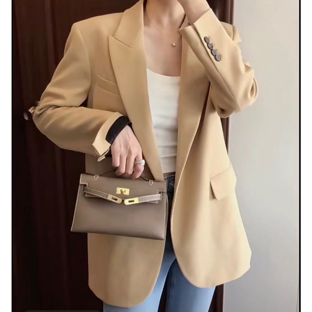[ของแท้ดั้งเดิมพร้อมกล่องบรรจุภัณฑ์] Hermes Mini Kelly Pochette ...