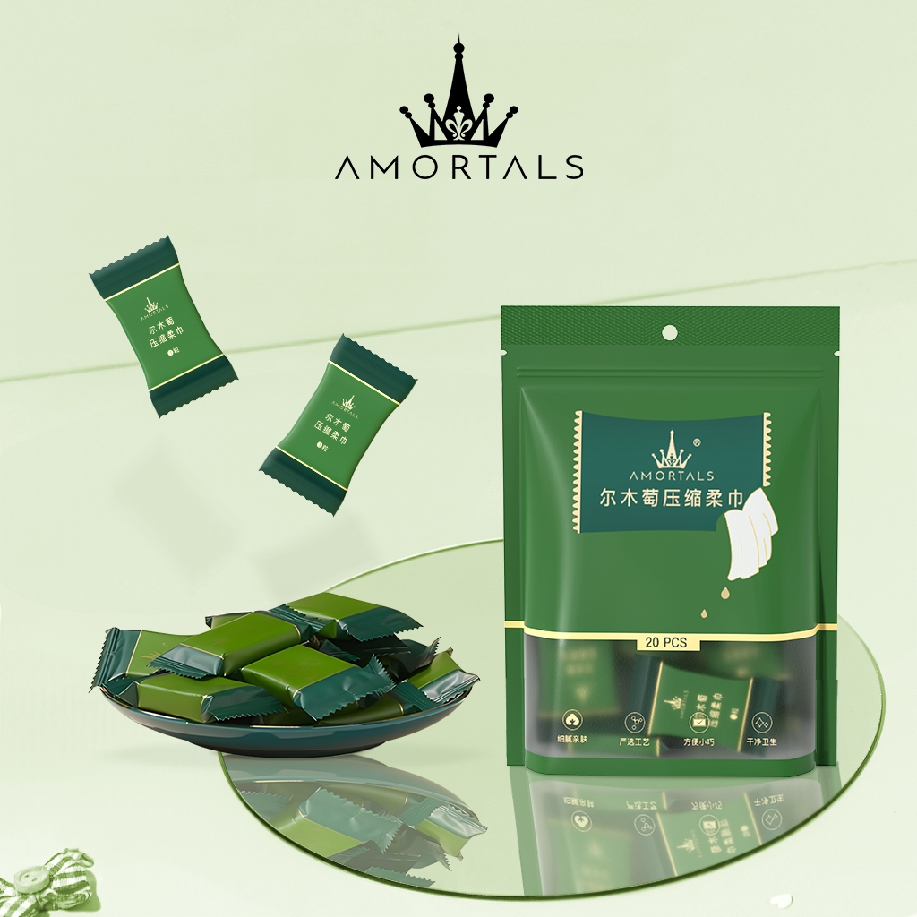 Amortals ผ้าขนหนูอัดองุ่น บรรจุภัณฑ์สีแดง | Shopee Thailand