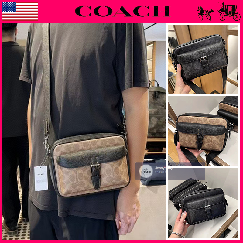 พร้อมส่ง ของแท้ 100% Coach CW217 CW218 กระเป๋าผู้ชาย WARNER กระเป๋า ...